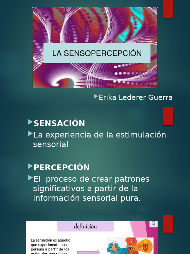 SENSOPERCEPCIÓN | PDF