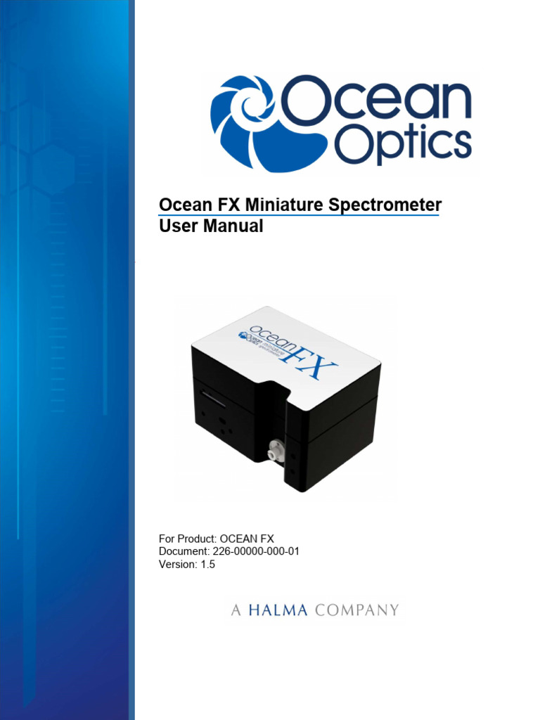 Ocean-FX Users Guide Ver 01.5 | PDF | Mirror | Optical Fiber