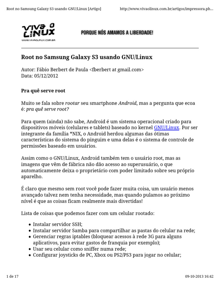 Root S3 Android Com Linux | PDF | Embedded Linux Distributions | Mobile Linux