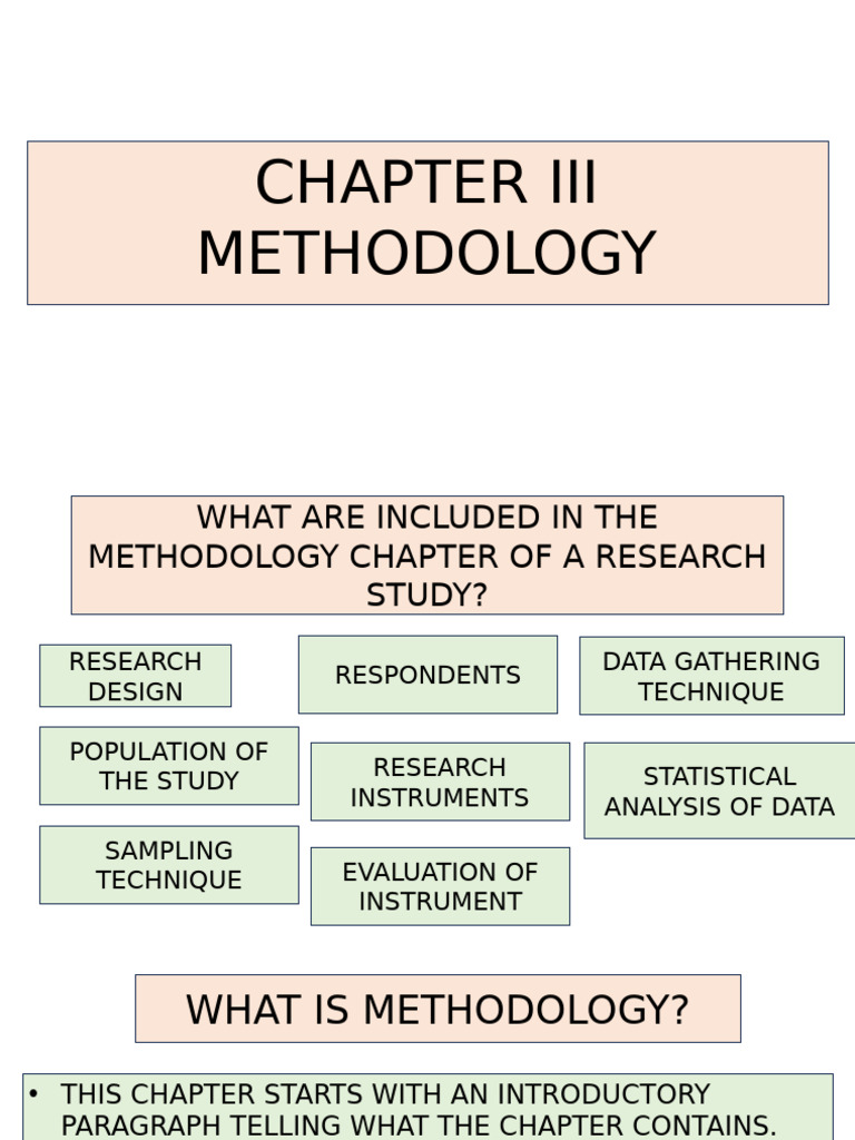 Chapter Iii Methodology of A Research Study 2 | PDF | Validity ...