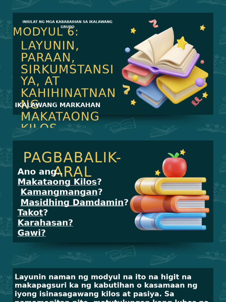 Layunin Paraan Sirkumstansiya at Kahihinatnan NG Makataong Kilos | PDF