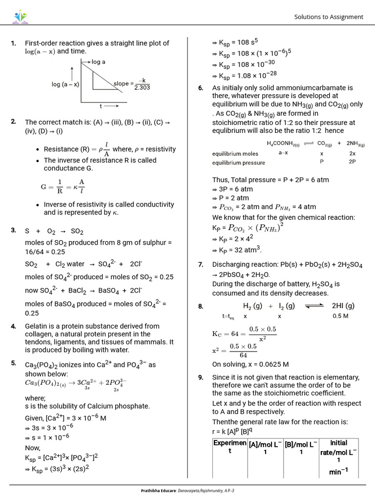 Assignment Solution 1731417559 | PDF | Solubility | Physical Sciences