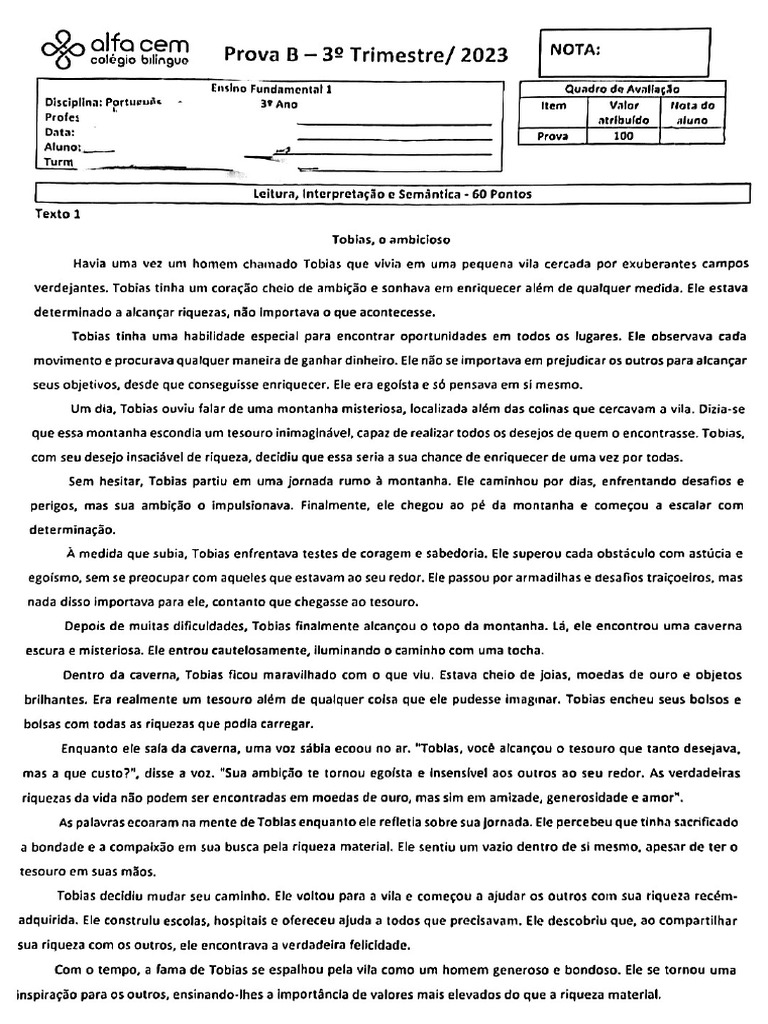 Folha de Prova 2024-11-12 | PDF