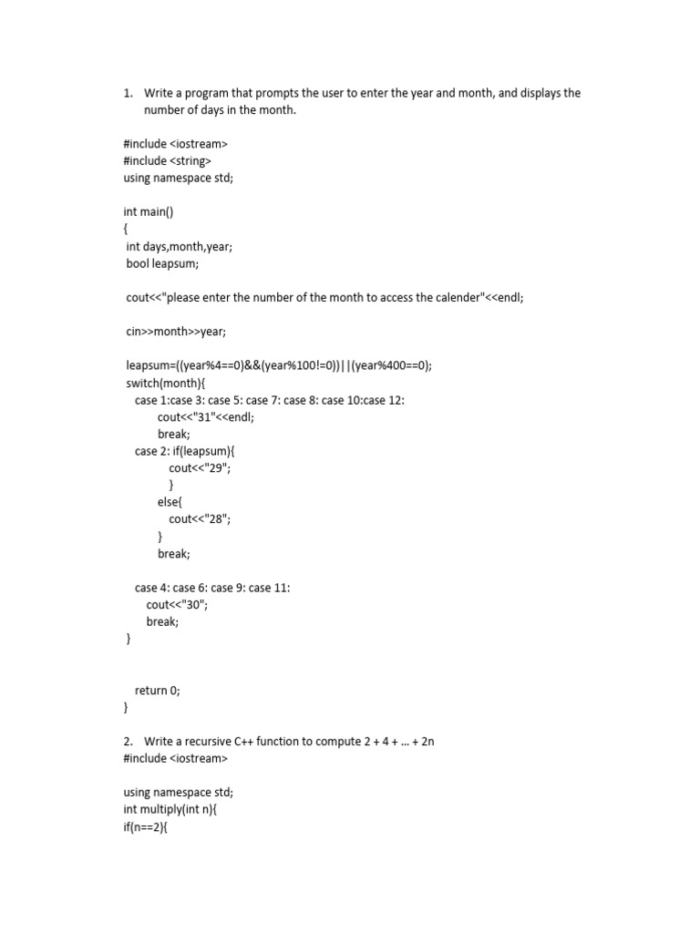 C Finals Practice Pdf Namespace Computer Programming