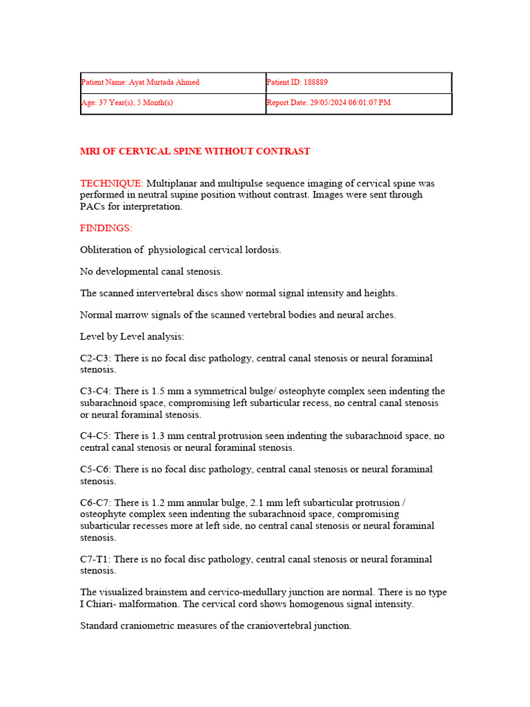 Ayat Murtada Ahmed | PDF | Vertebral Column | Vertebra