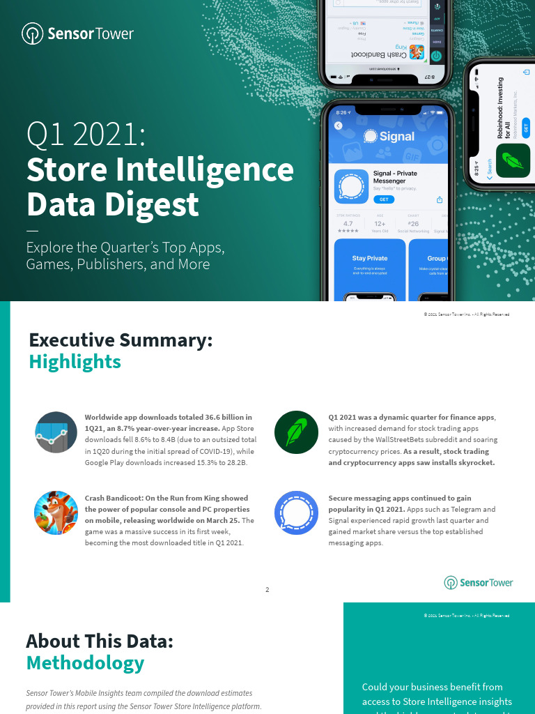 Sensor Tower Q1 2021 Data Digest | PDF | Google Play | Mobile App