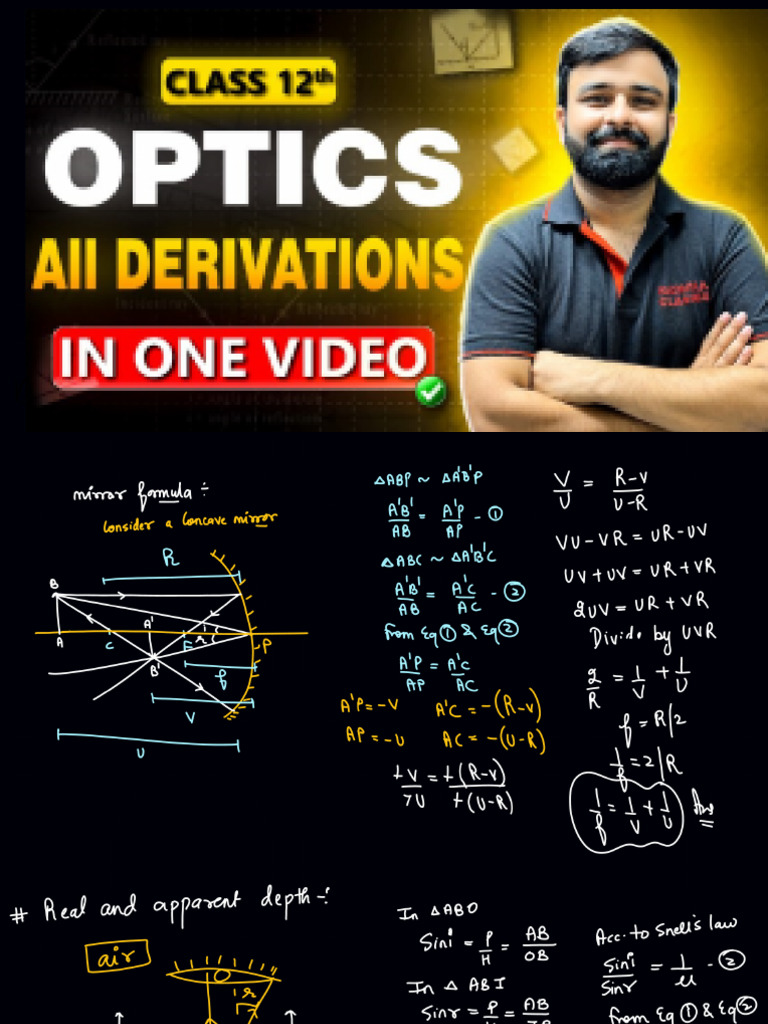 Ray Optics Derivations | PDF