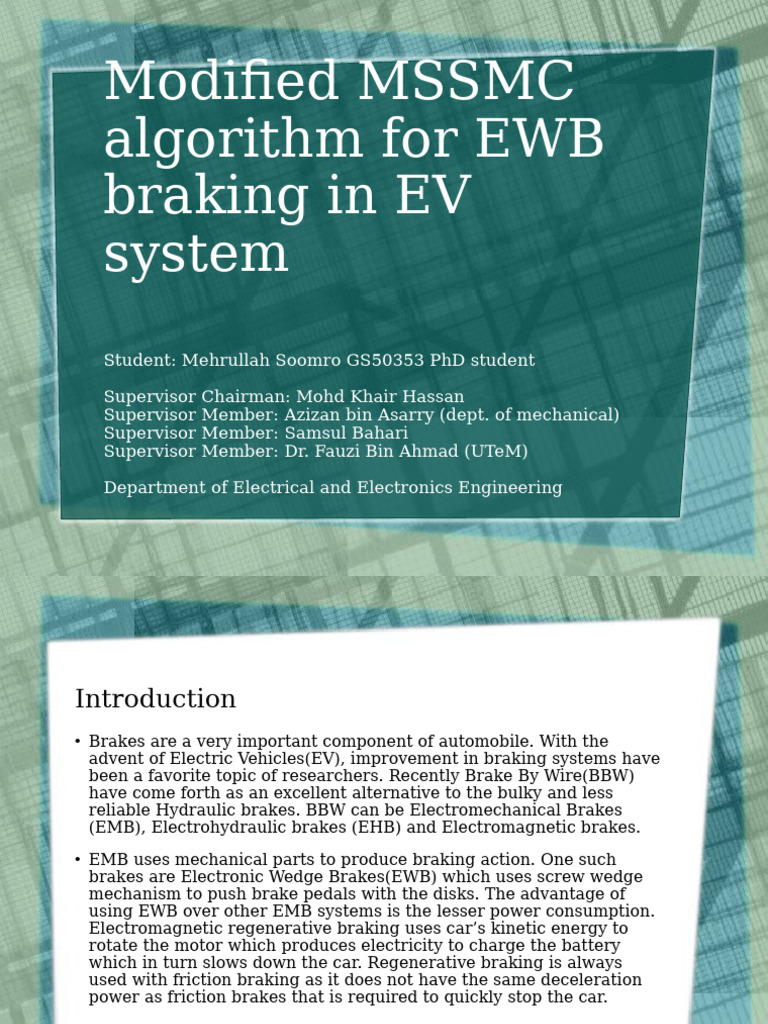 Optimized EWB Algorithm for EV Braking | PDF | Brake | Anti Lock Braking System