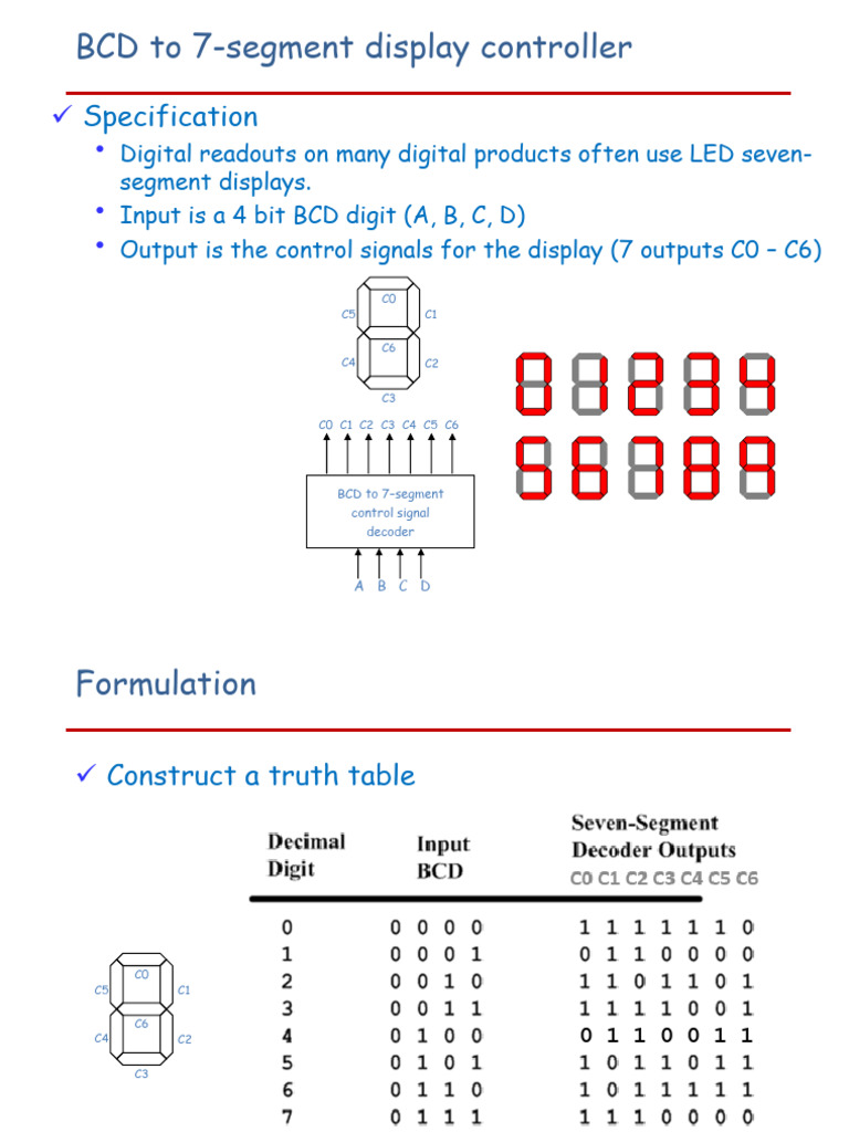 BCD To 7-Segment Display Controller | PDF | Electronics | Computer Engineering