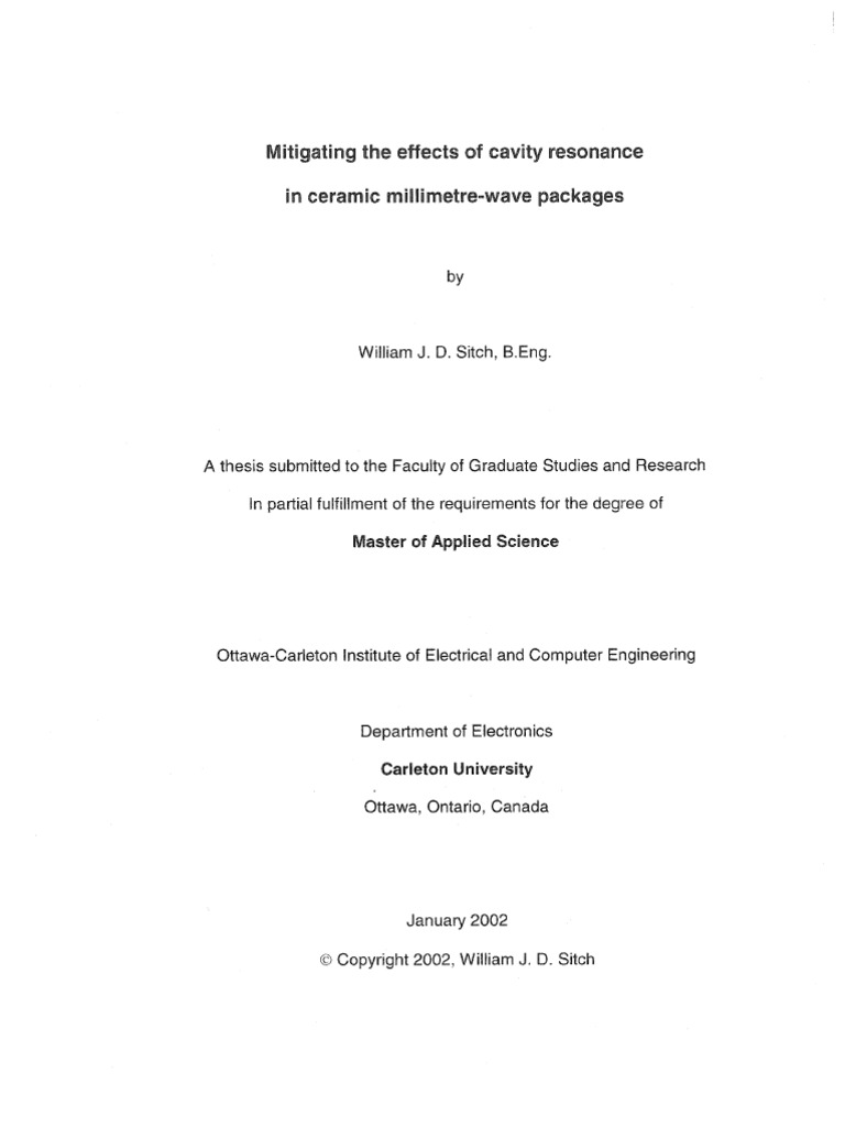 Sitch Mitigatingtheeffectsofcavityresonanceinceramic | PDF