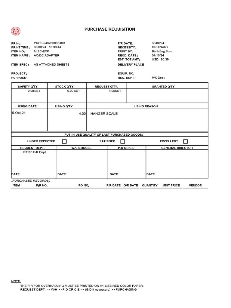 Adapter Hanger Scale Jumbo | PDF