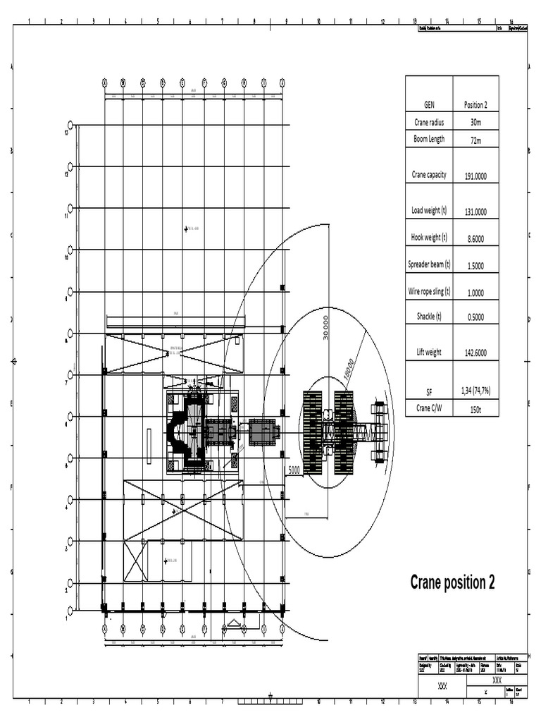Crane Position 2: GEN Position 2 Crane Radius 30m Boom Length 72m | PDF