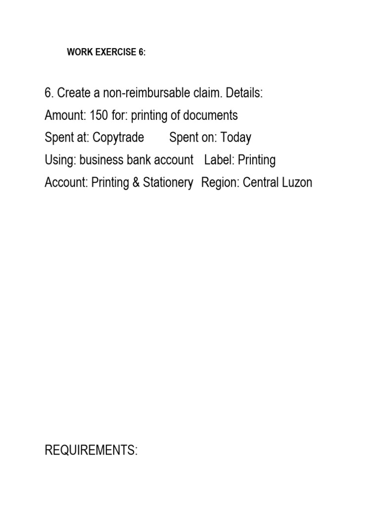 Xero Activity #6 | PDF