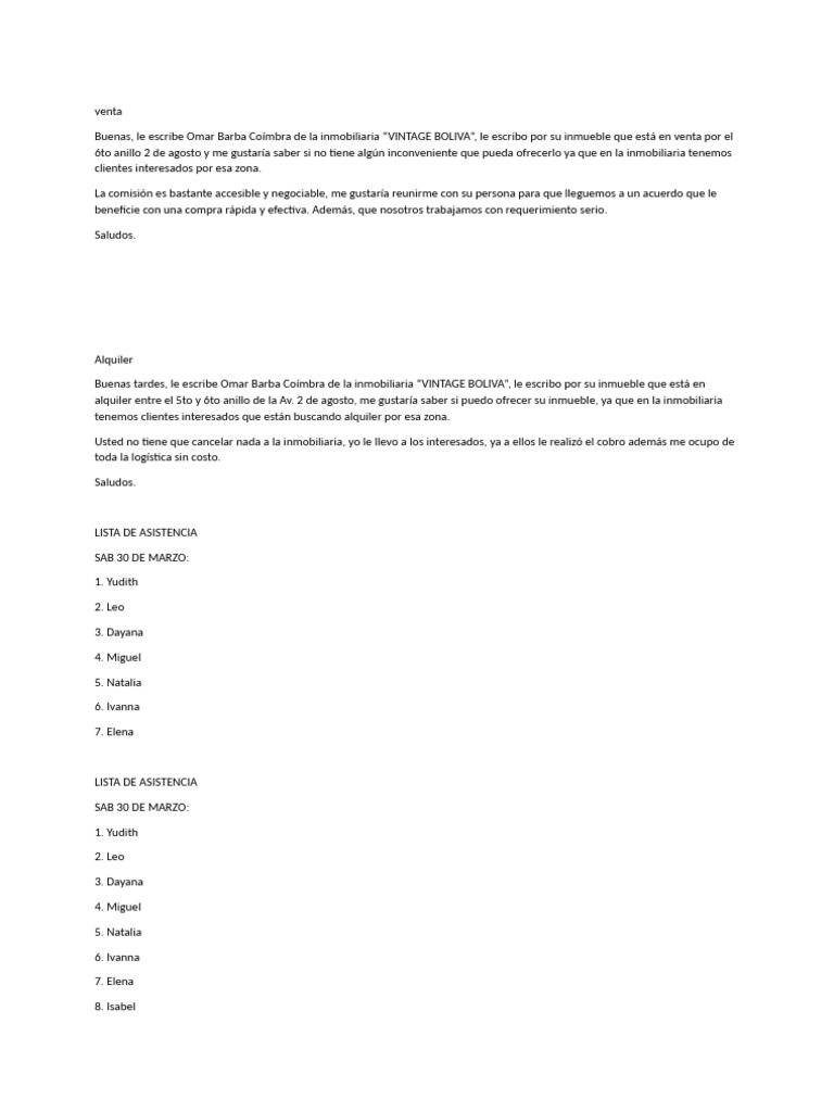 Spech de Venta | PDF