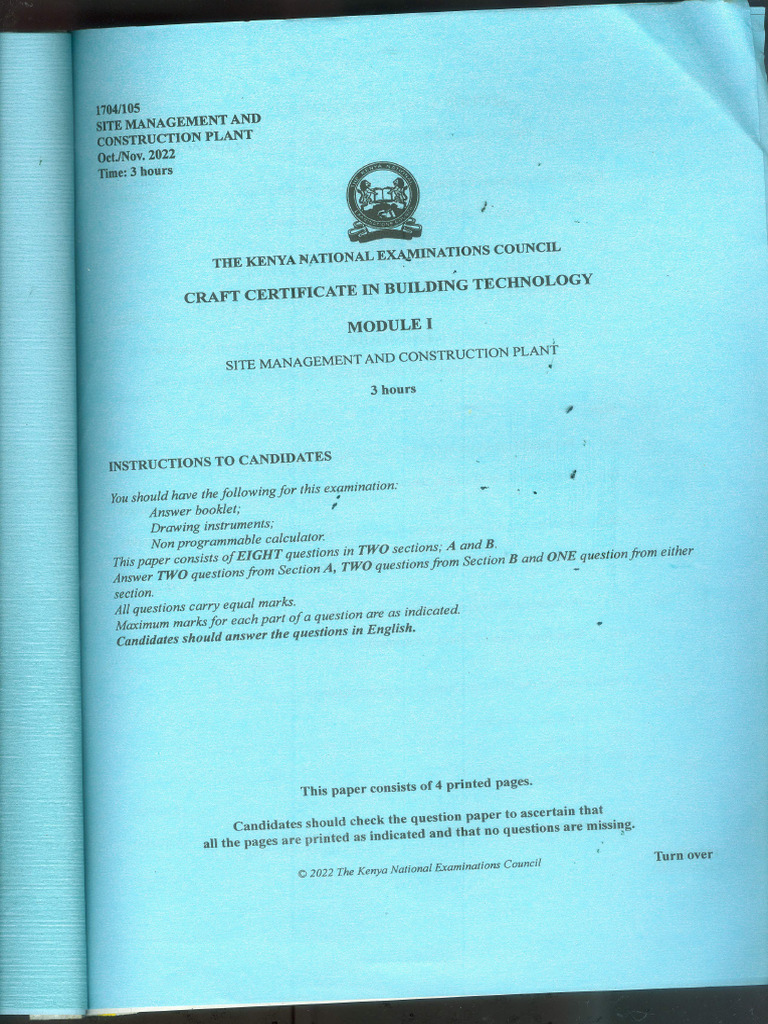 Site MGT & Construction Plant0001 | PDF