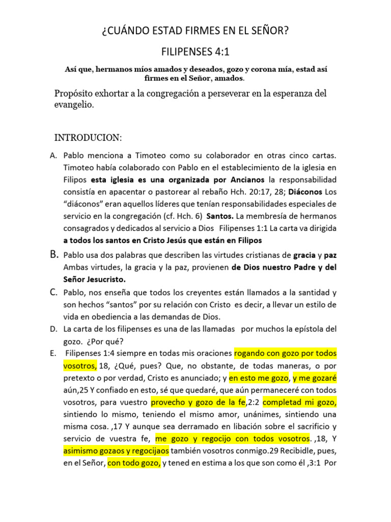 Cuando Estad Firmes en El Senor | PDF | Pablo el apóstol | Cristo (título)