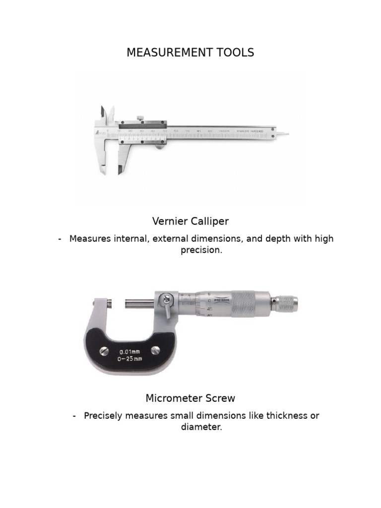 Precision Measurement Tools Guide | PDF