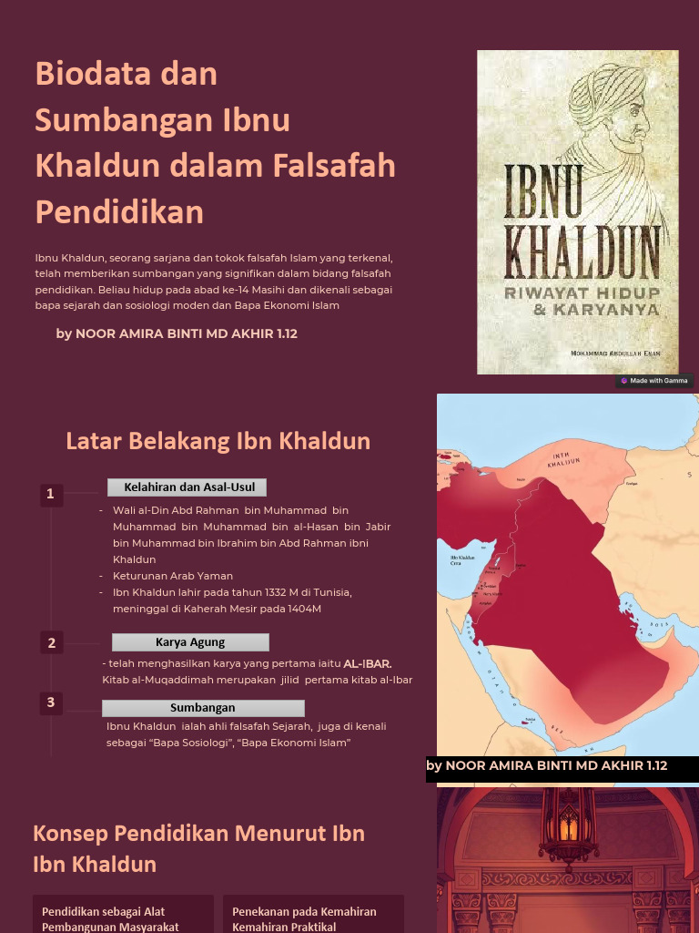 Biodata Dan Sumbangan Ibn Khaldun Dalam Falsafah Pendidikan | PDF | Ilmu Sosial | Agama ...