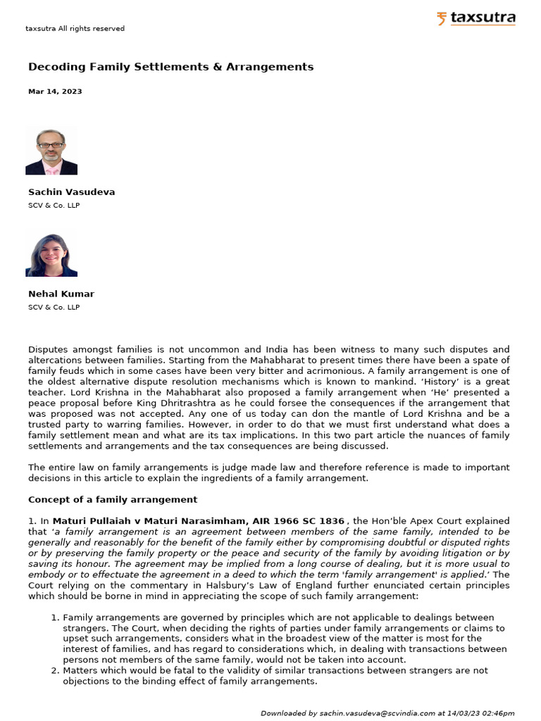 Decoding Family Settlements-2 | PDF | Property | Lawsuit