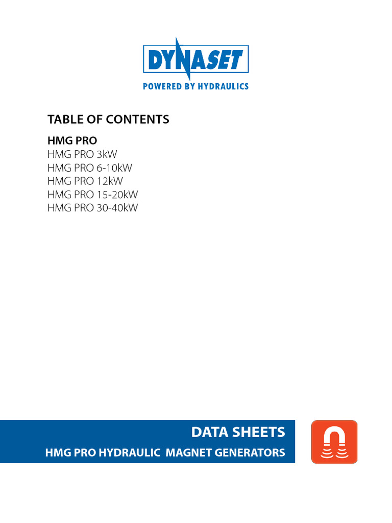 HMG Pro Hydraulic Magnet Generators | PDF | Viscosity | Electrical ...