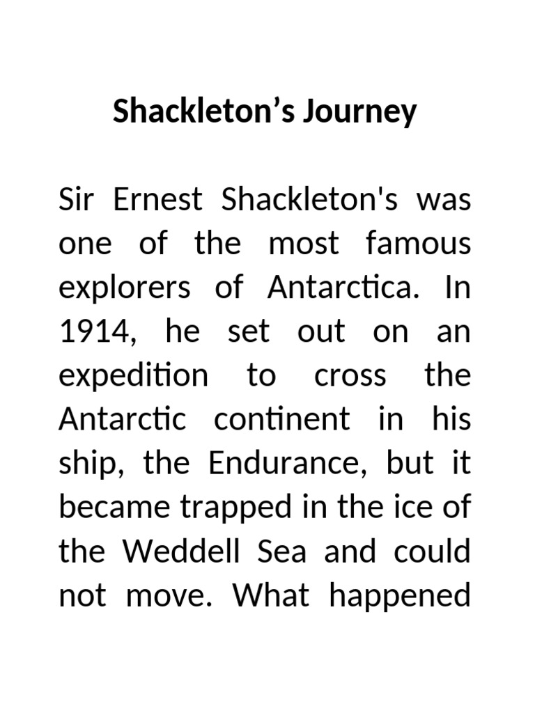 March 1 Reading Material | PDF | Ernest Shackleton | Exploration