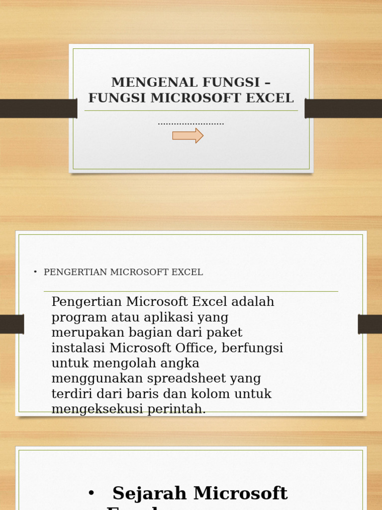 Fungsi Utama Microsoft Excel | PDF | Komputer