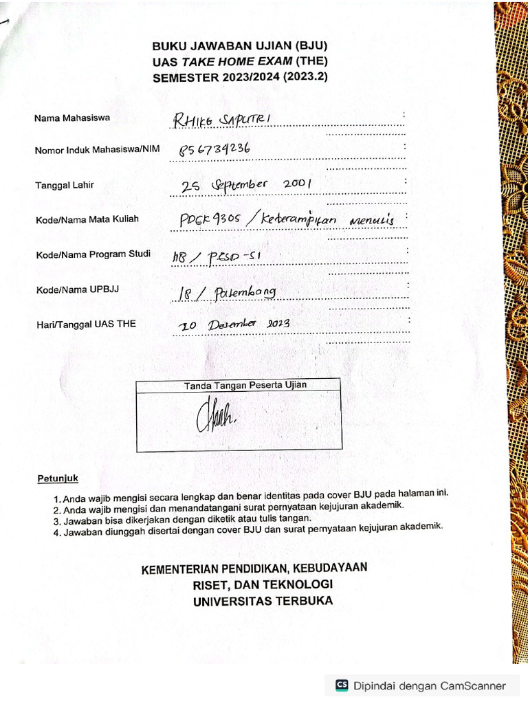 Bju Keterampilan Menulis | PDF