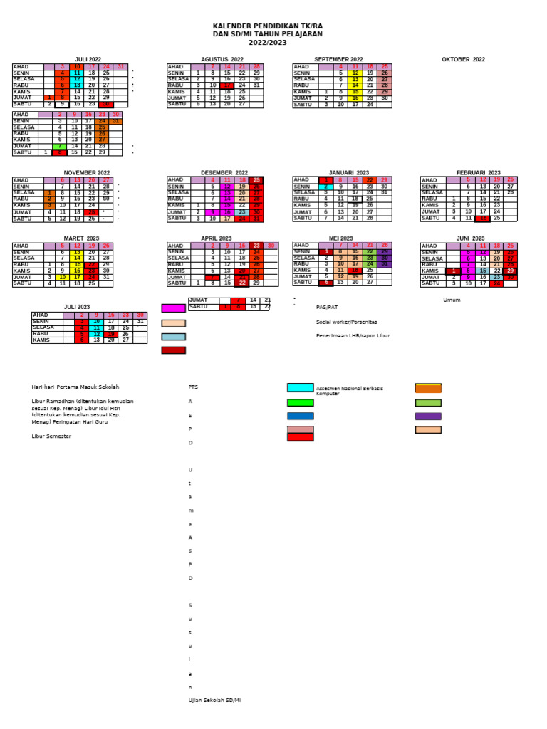 kalender-pendidikan-tahun-ajaran-20222023-9457 | PDF