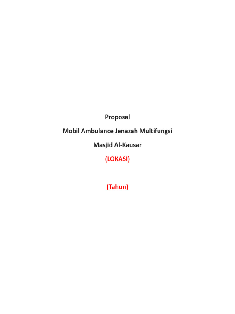 Proposal Masjid Al Kausar | PDF