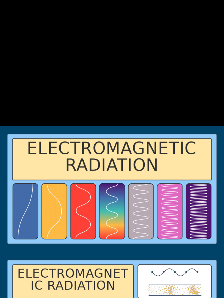 Blue Red and Yellow Illustrative Science Electromagnetic Radiation ...