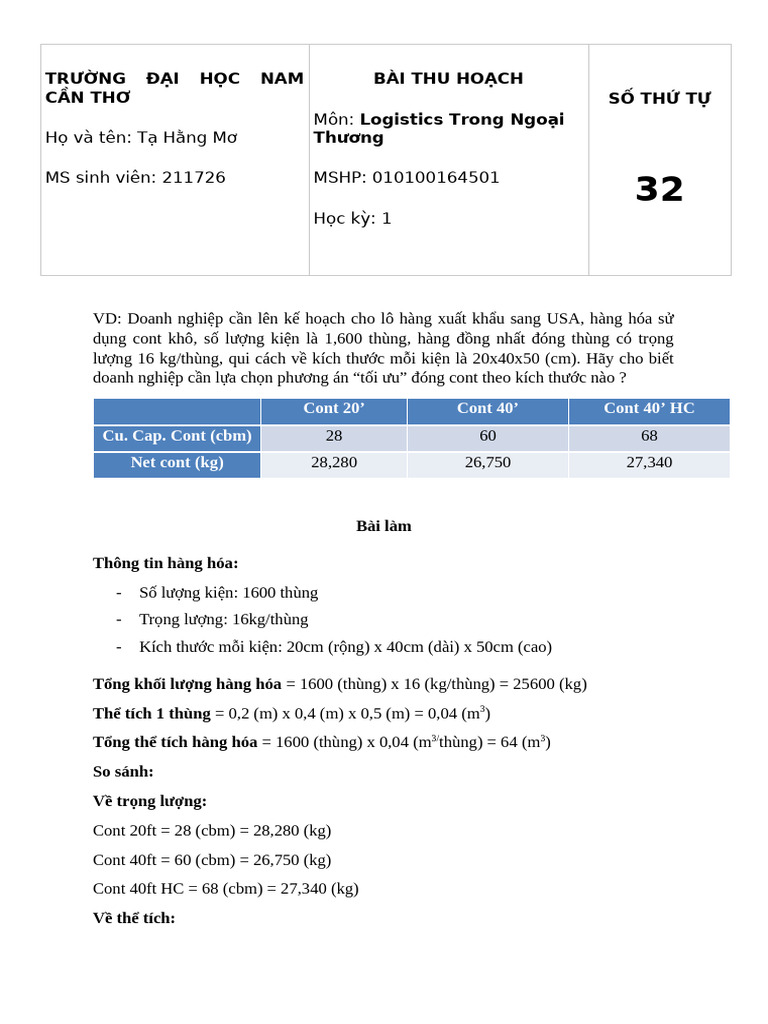 Ta Hang Mo - Bai 3 | PDF