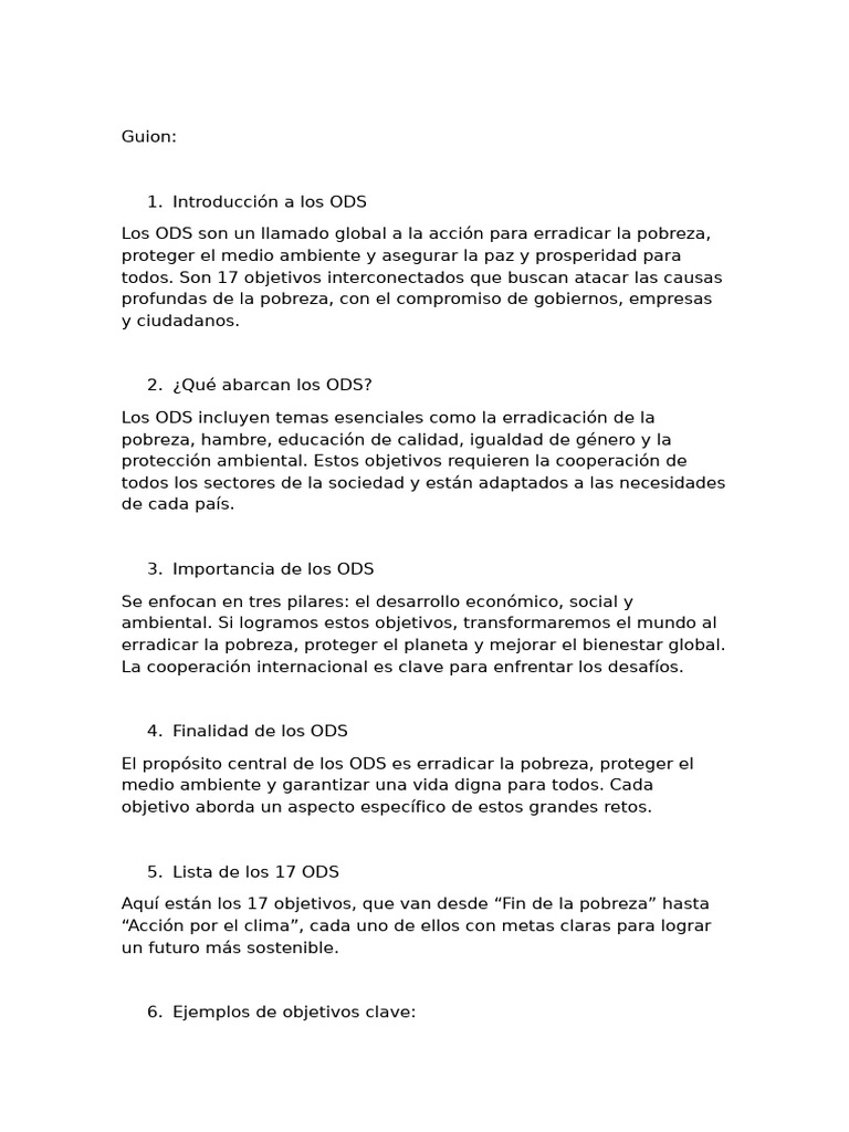 Introducción a los ODS: Claves y Retos | PDF