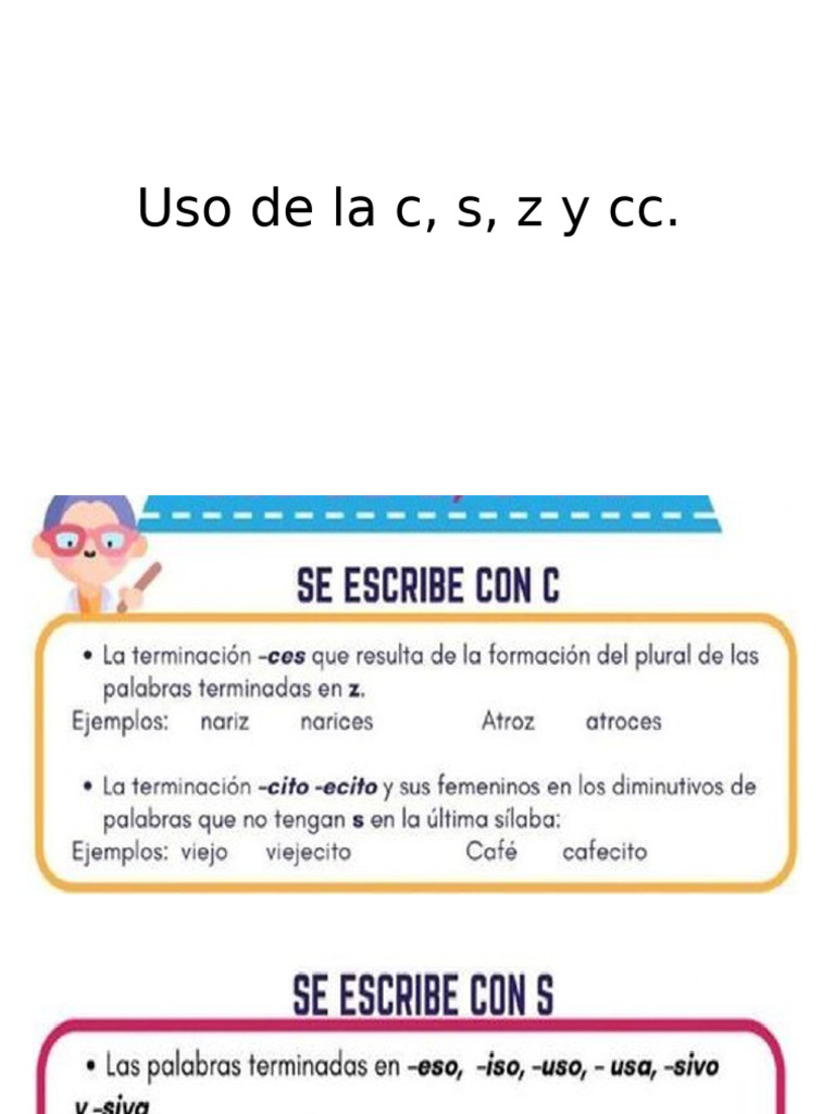 Uso de La C, S, Z | PDF