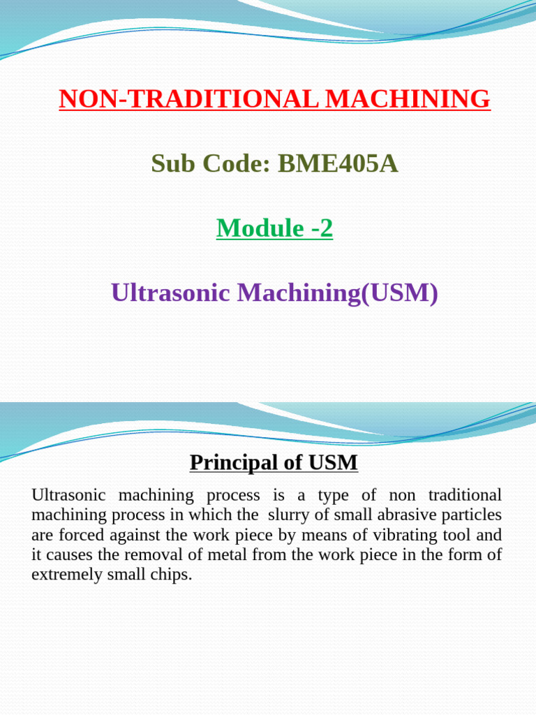NTM Module-2 | PDF | Materials | Industrial Processes
