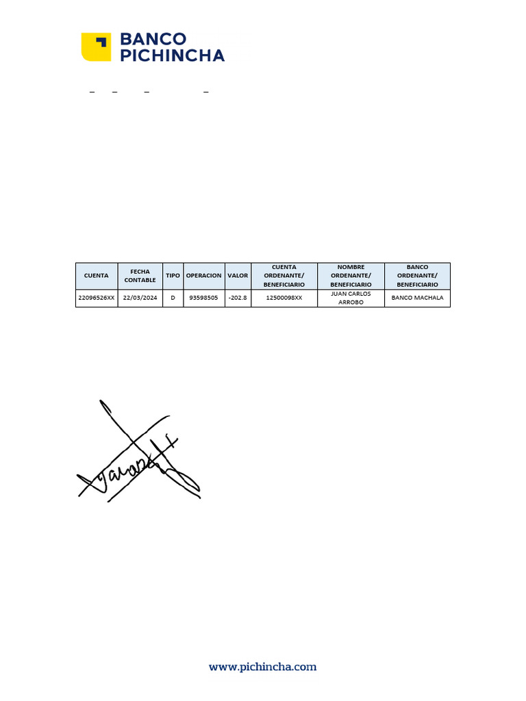 Pichincha Transferencia | PDF | Finanzas y dinero | Derecho