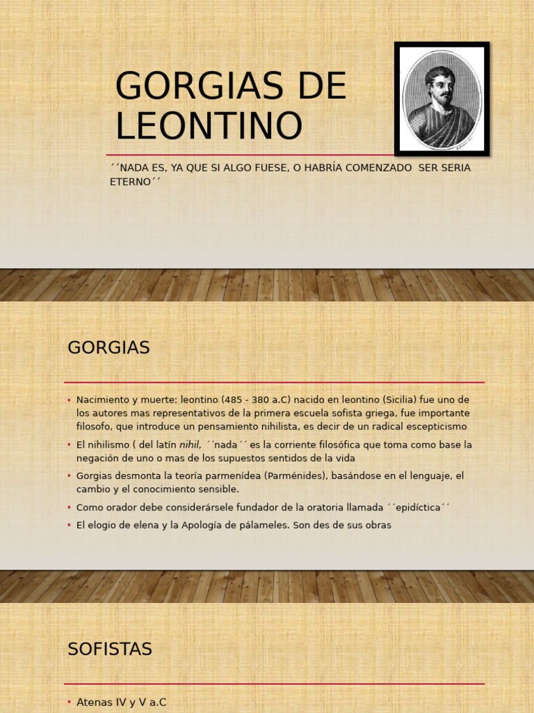 Gorgias y el Nihilismo Sofista | PDF