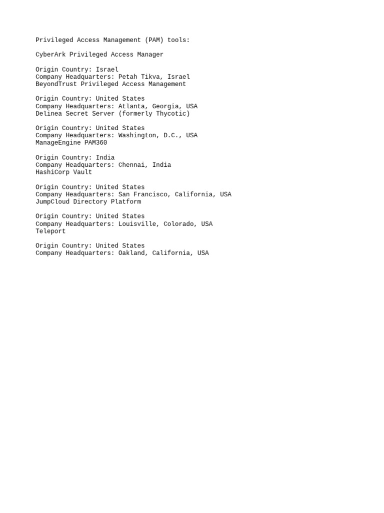 004 Open Source Privileged Access Management (PAM) Tools | PDF | Career ...