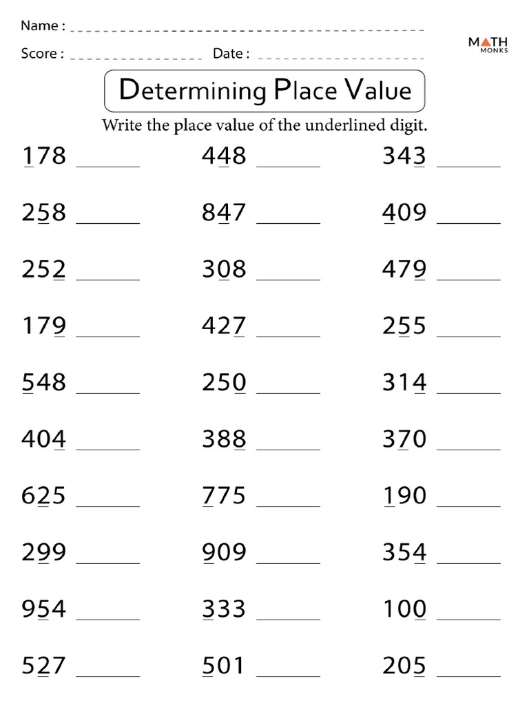 Place Value Worksheets | PDF