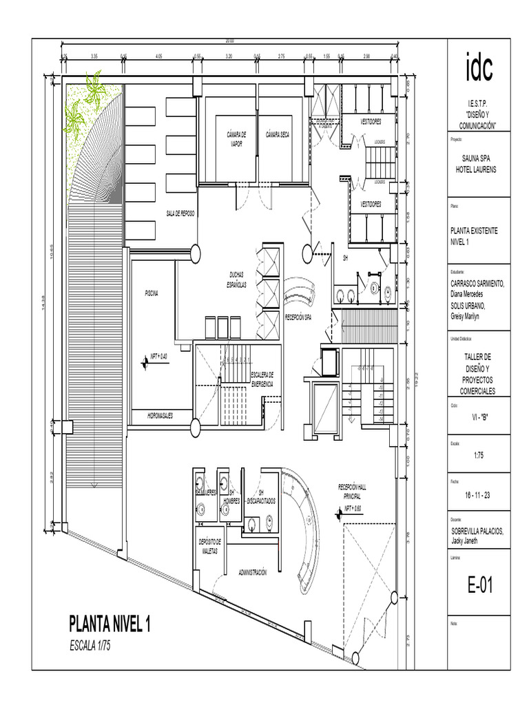 Planos Proyecto Sauna-Spa | PDF | Baños | Actividades de ocio