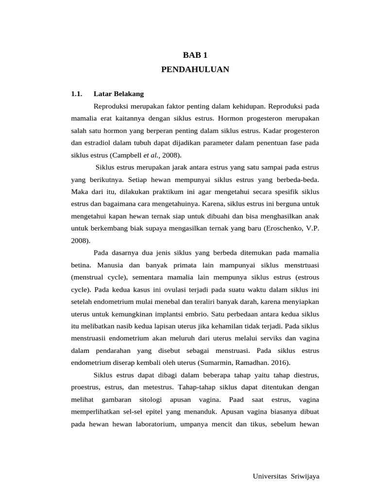 Siklus Estrus pada Mencit: Analisis dan Deteksi | PDF