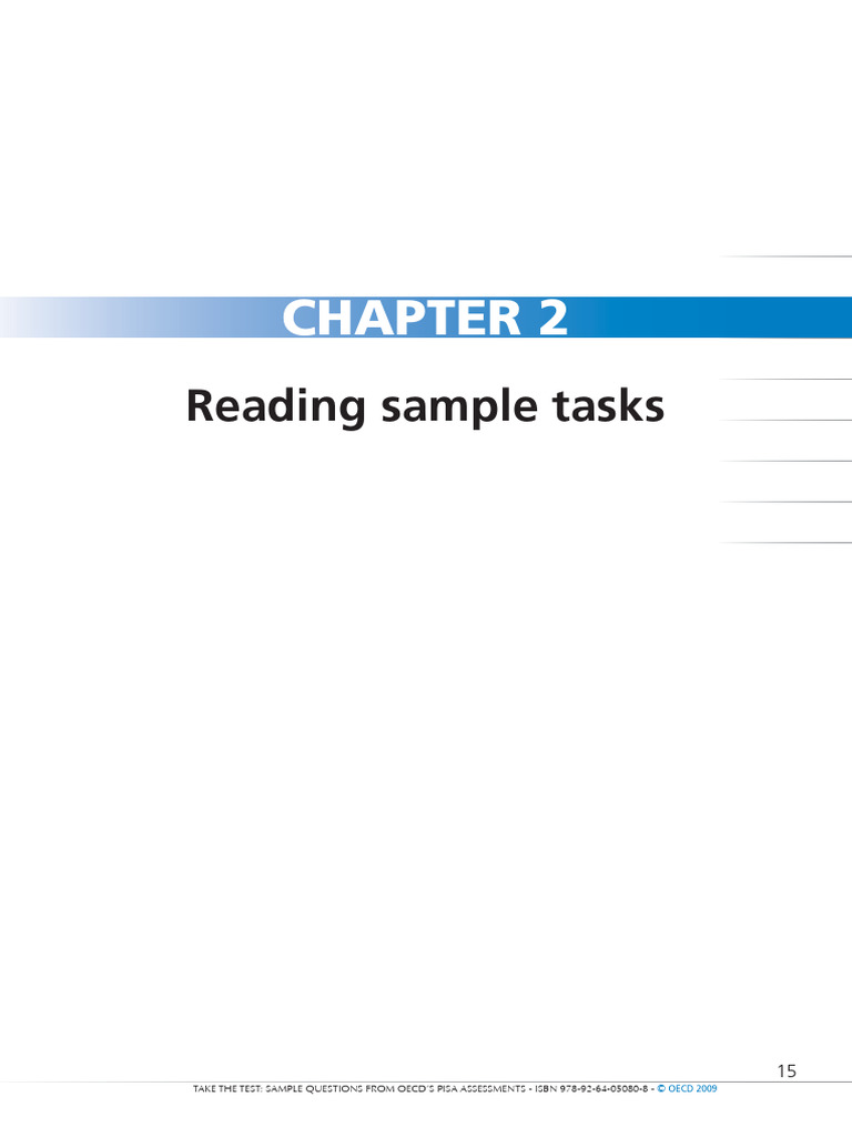 Reading Sample Tasks - 5ksnxk1qzc33 | PDF | Programme For International Student Assessment | Dna