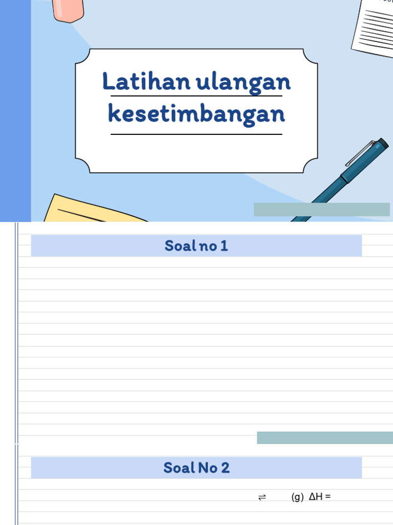 Latihan Ulangan Kesetimbangan | PDF