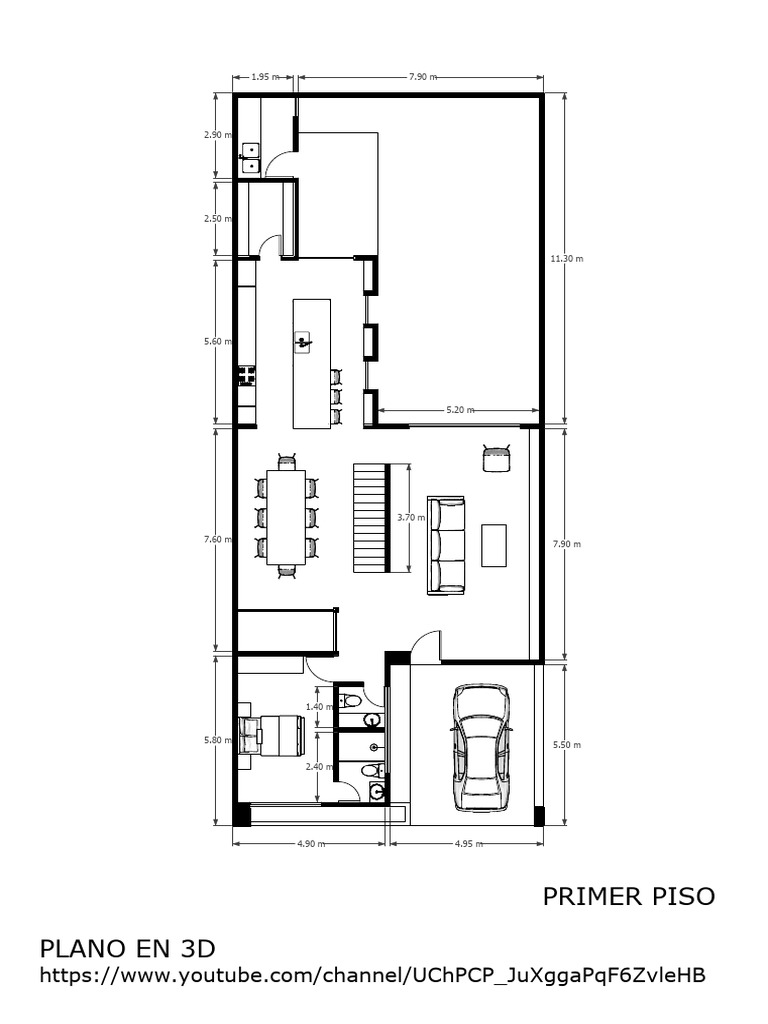 Plano de 10x25 Metros (Primer Piso) | PDF