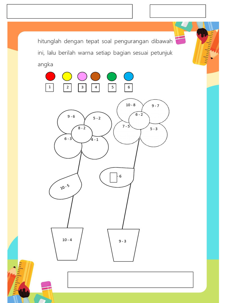 LKPD Kelas 1 Pengurangan | PDF