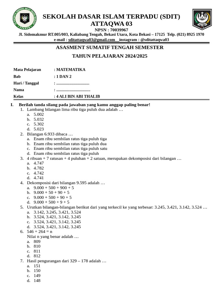 Asts Matematika | PDF