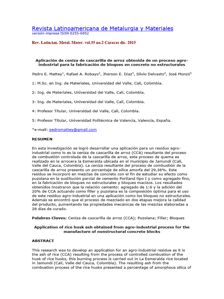 Articulo 1 | PDF | Hormigón | Cemento