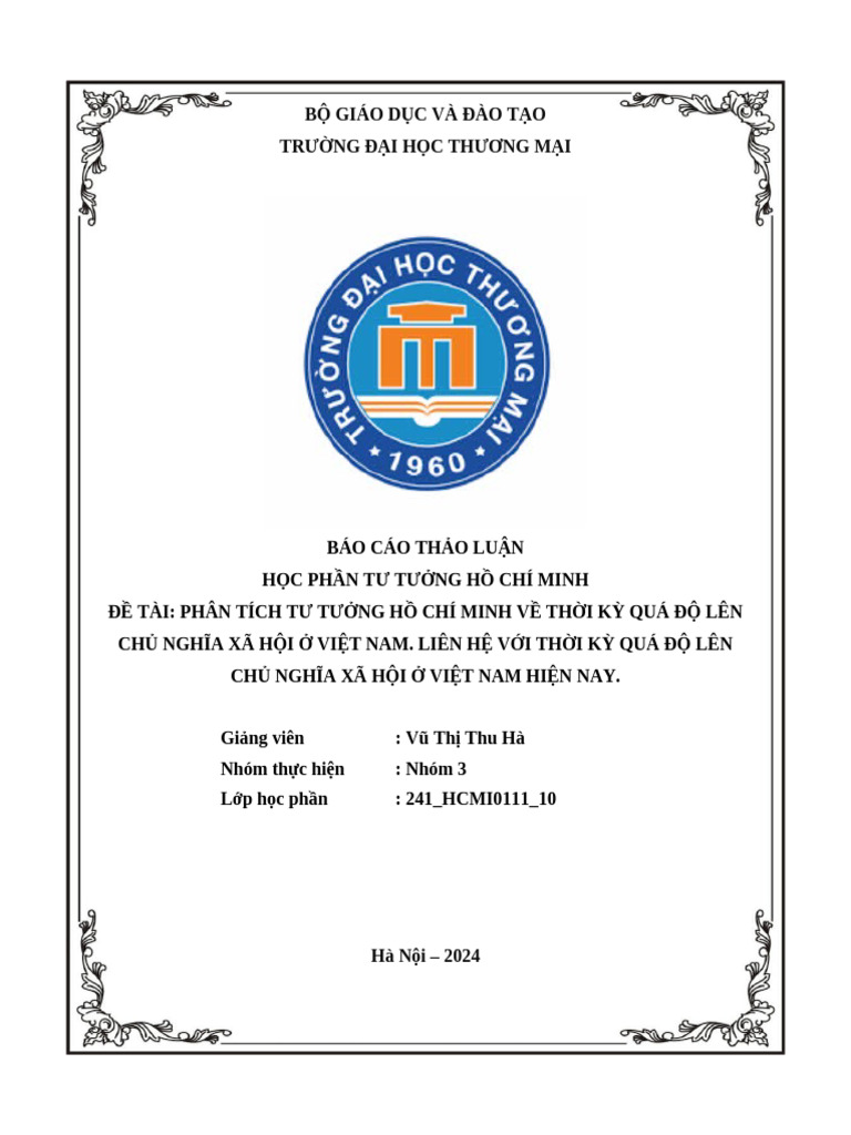 TTHCM 2024 NHÓM 3 FINAL | PDF