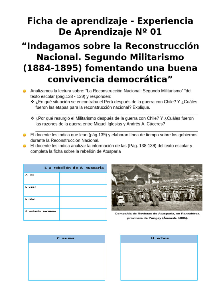 Ficha de Aprendizaje #1 5° Año Guerra Fria 001 | PDF | Comunidad andina ...