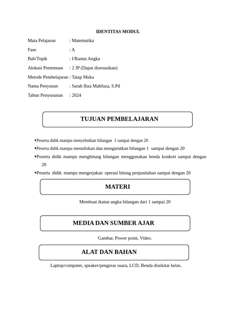 Identitas Modul Math Print | PDF