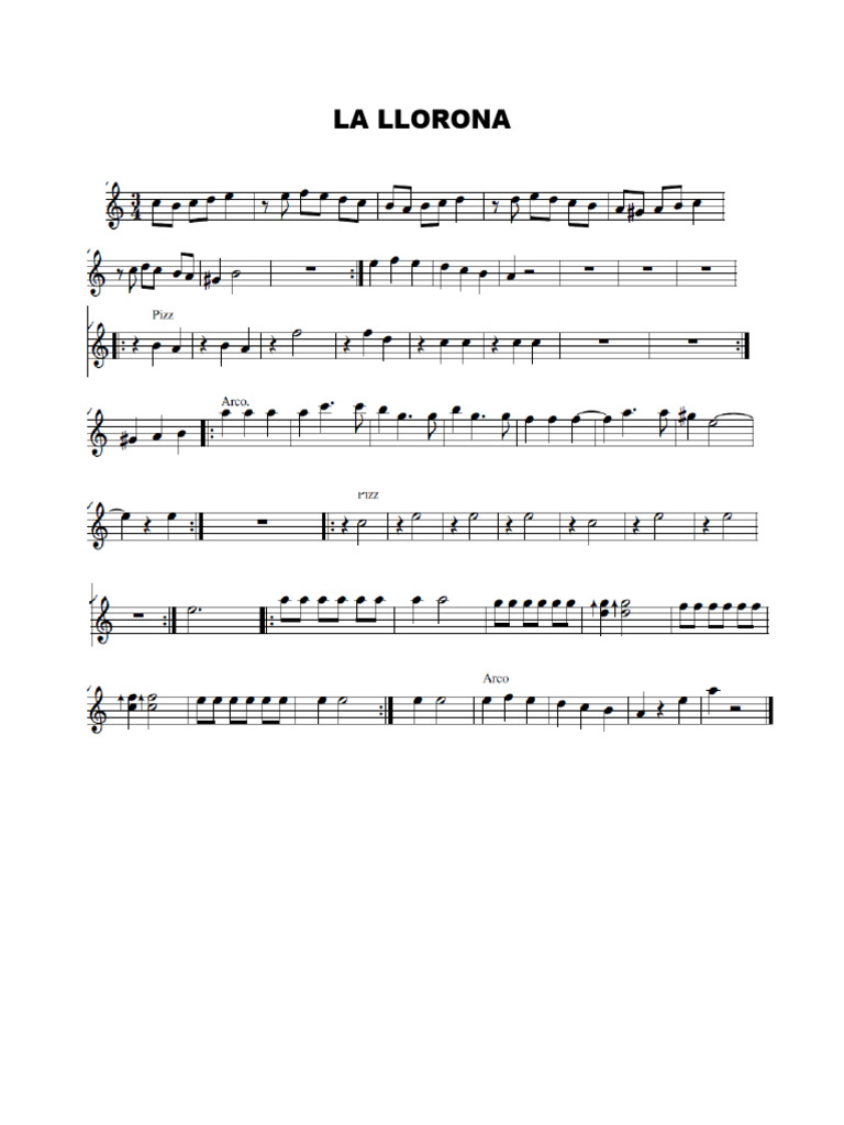La Llorona Violín I | PDF